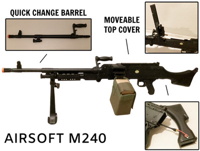 AIRSOFT M240 ELECTRIC AEG LMG GPMG | eBay