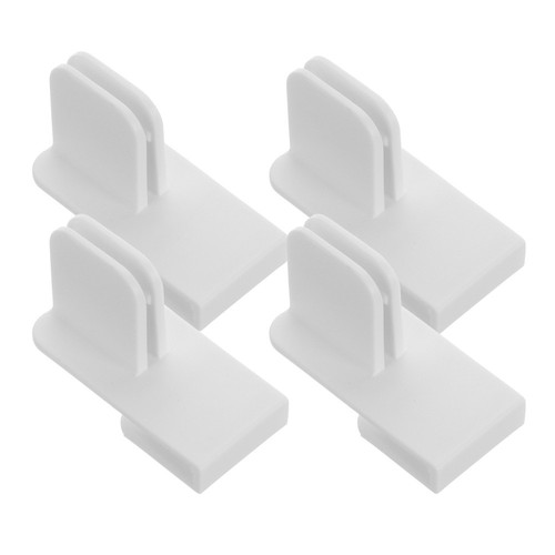 4 Pcs Side Clip Plastic Divider Supporting Clips Drawer Organiser Fixer ...