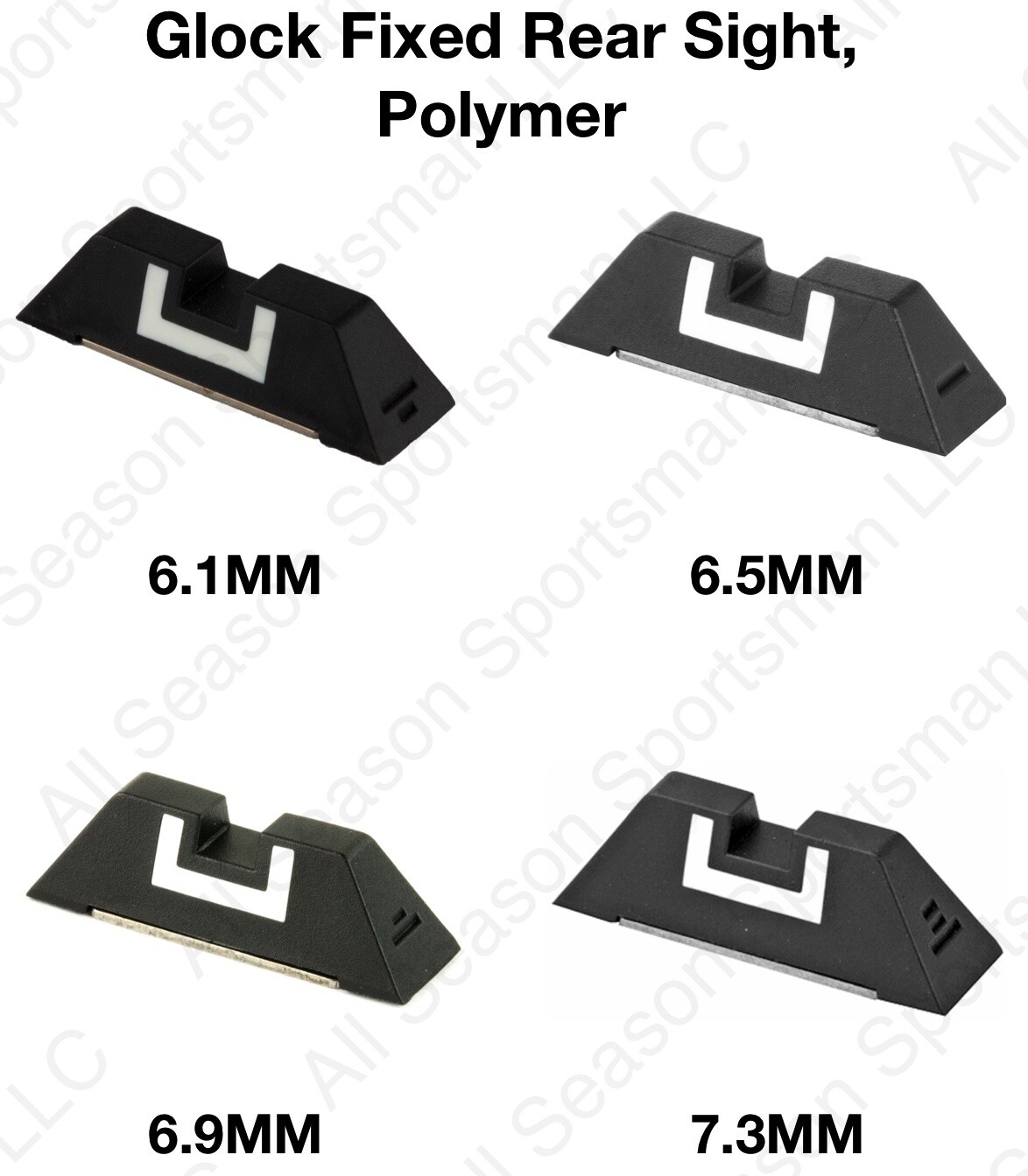 Glock Rear Sight, Polymer | eBay