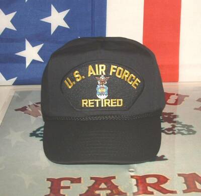 US Air Force Retired Older Emblem Emblematic Military Approved Trucker ...