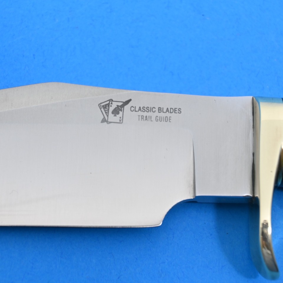 BLACKJACK, CLASSIC BLADES, EFFINGHAM, IL. SCRIMSHAWED “TRAIL GUIDE ...