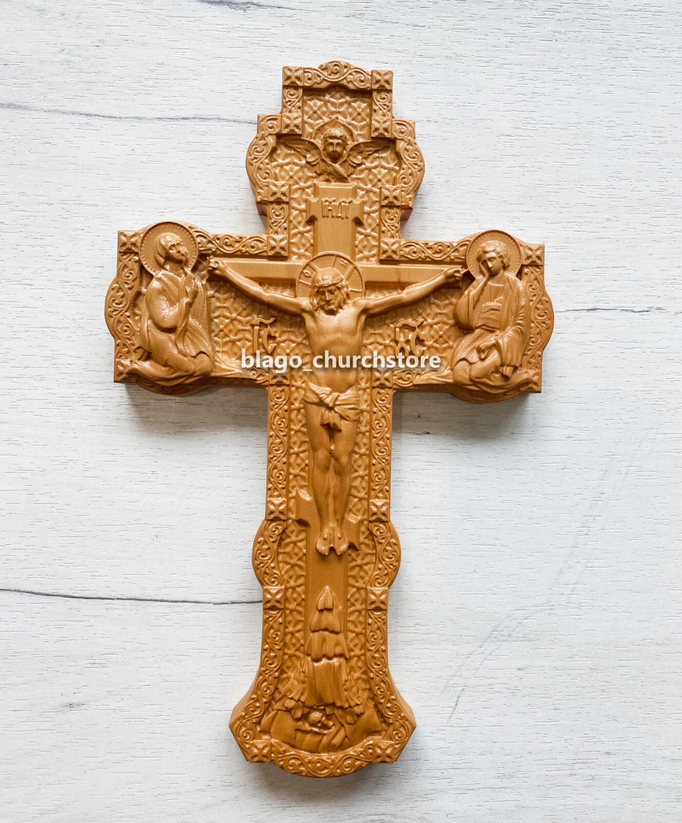 Church Orthodox Altar Cross Christian Wood Crucifix Jesus Christ 11.81 ...