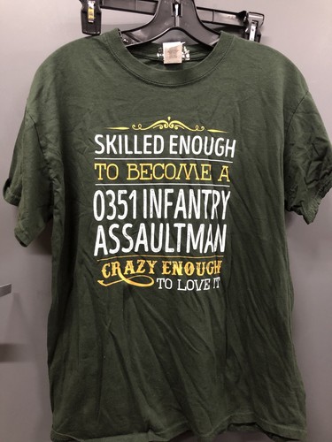 0351 Infantry Assaultman Green Medium T-Shirt | eBay