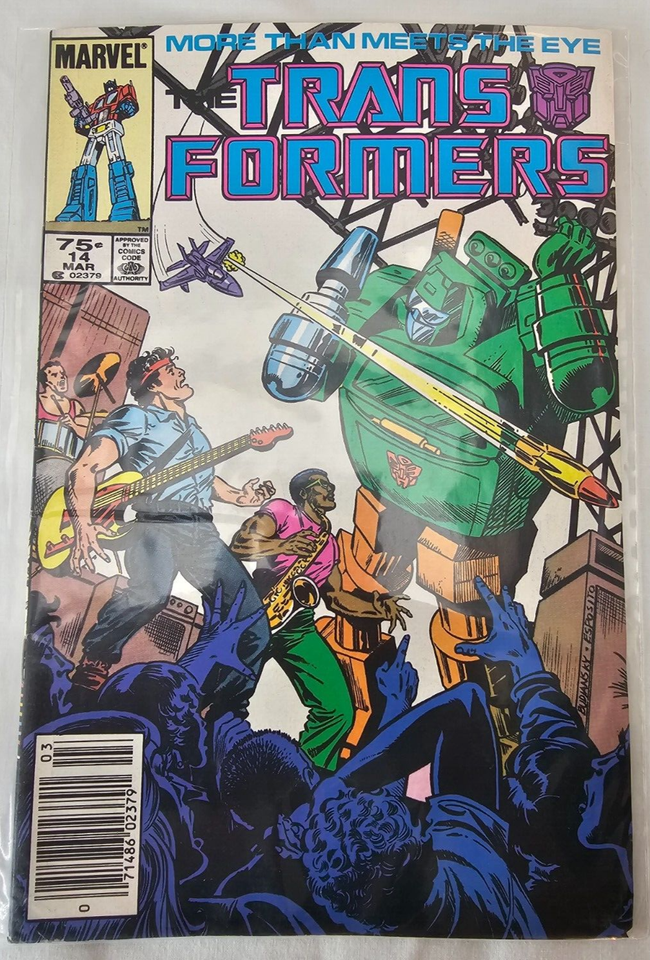 THE TRANSFORMERS Issue 14 "Rock and Roll Out" 1986 Marvel Comic Book ...