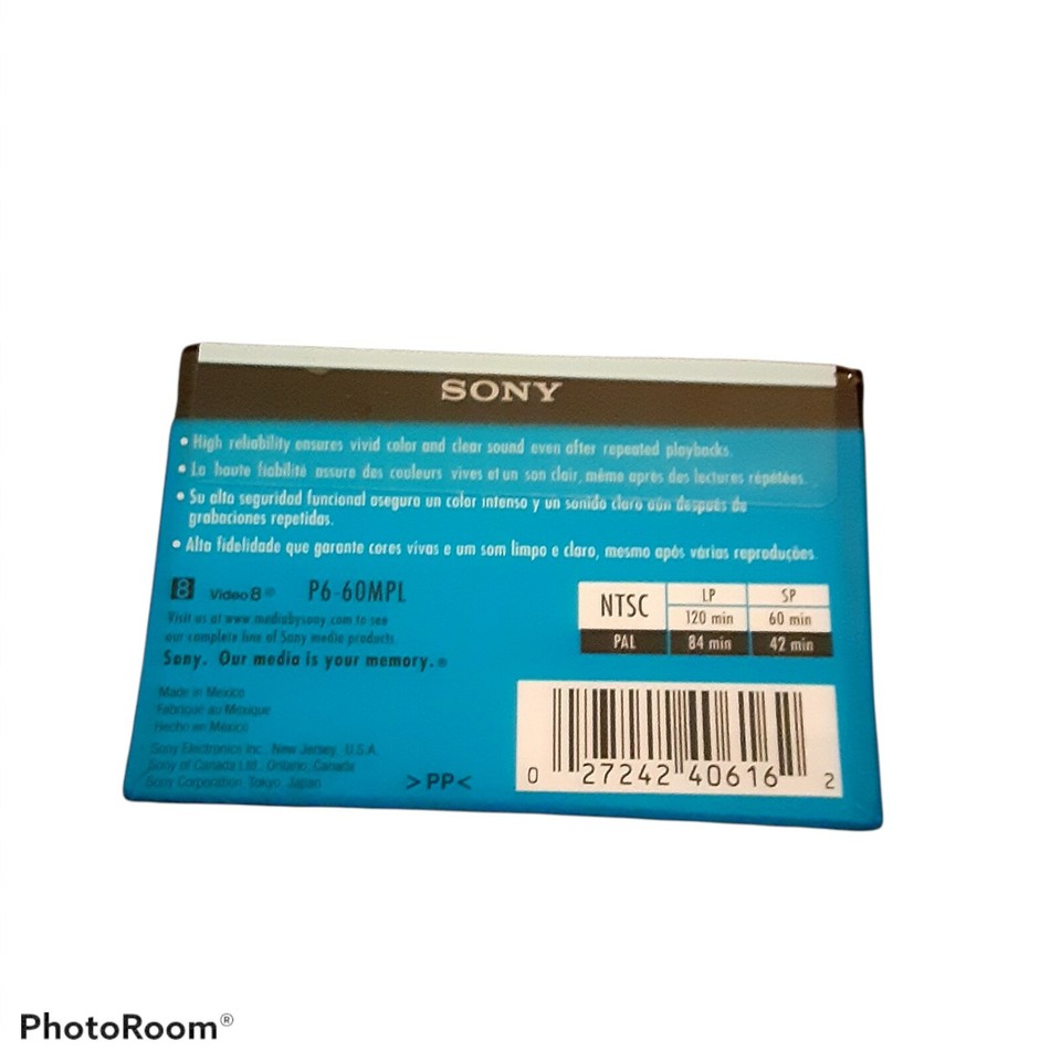 NEW Sealed Sony P6-60MPL 60min Standard 8mm Camcorder Metal Particle MP ...