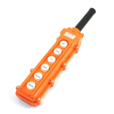 COB-63 Hoist Crane Momentary 6 Directional 6 Button Pendant Control ...