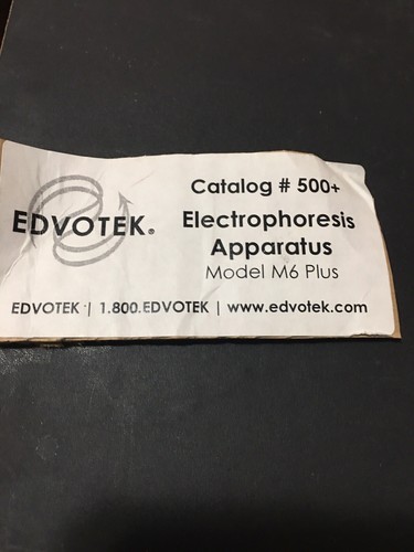 Edvotek Electrophoresis Apparatus Model M6 plus | eBay
