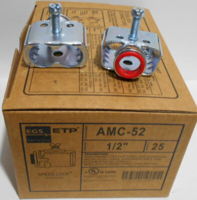 Lot of 25 New EGS ETP AMC-52 Speed Lock 1/2" Insulated Duplex Barrell ...