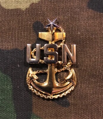 US NAVY USN SENIOR CHIEF PETTY OFFICER SCPO E-8 COMBINATION CAP ...