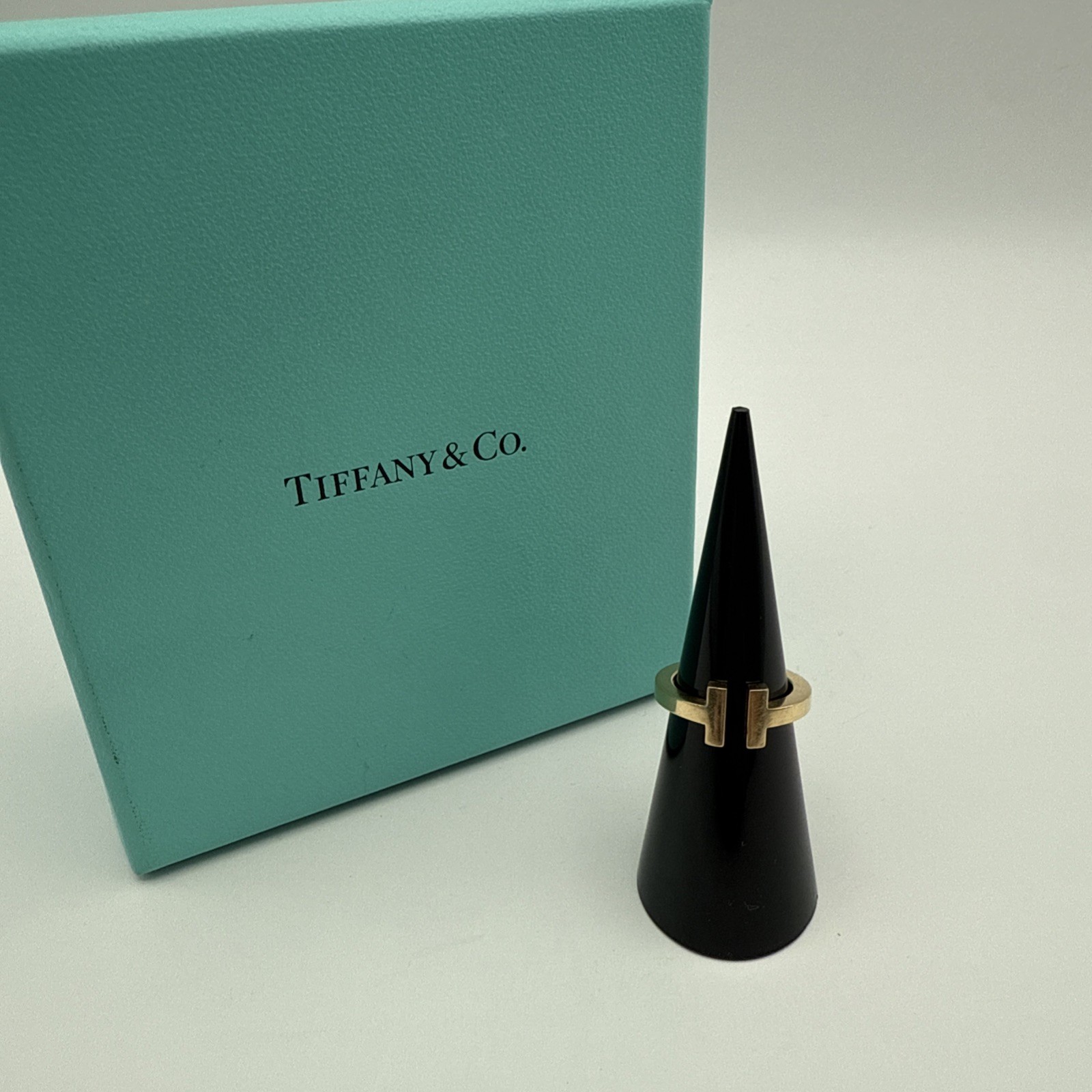 Tiffany & Co 18K Yellow Gold T Square Ring Size 5 | eBay