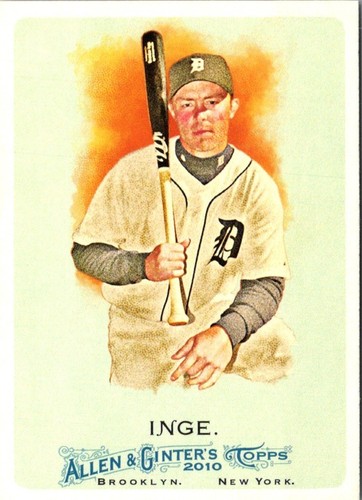 2010 Topps Allen & Ginter Brandon Inge #93 Detroit Tigers Baseball Card ...
