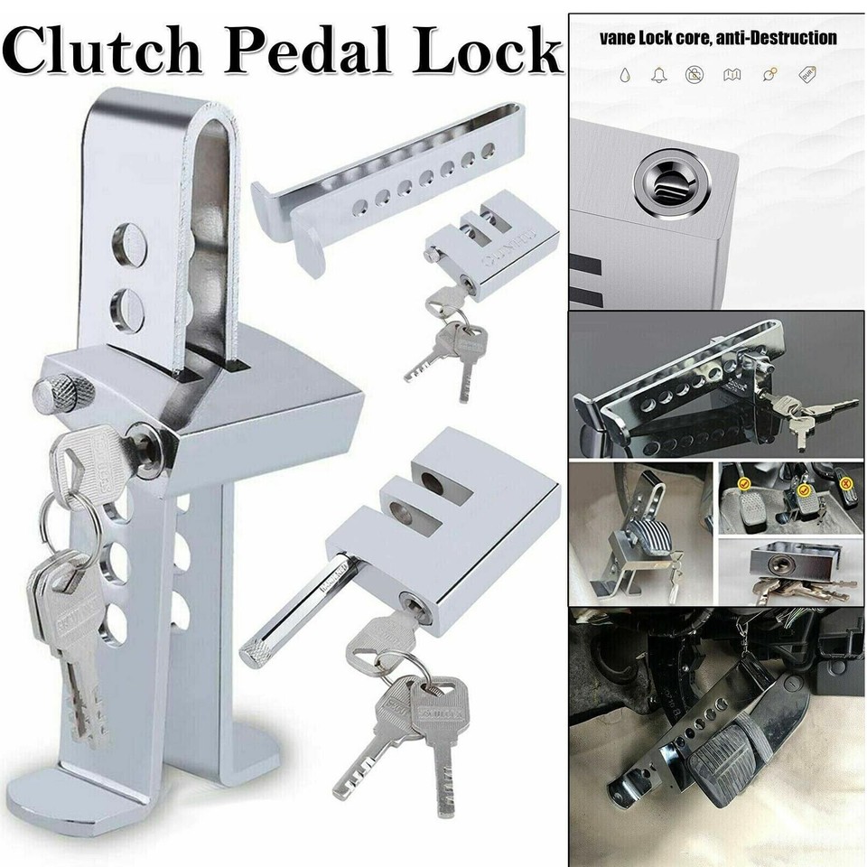 Brake Pedal Lock Security Car Auto Stainless Steel Clutch Lock Anti ...