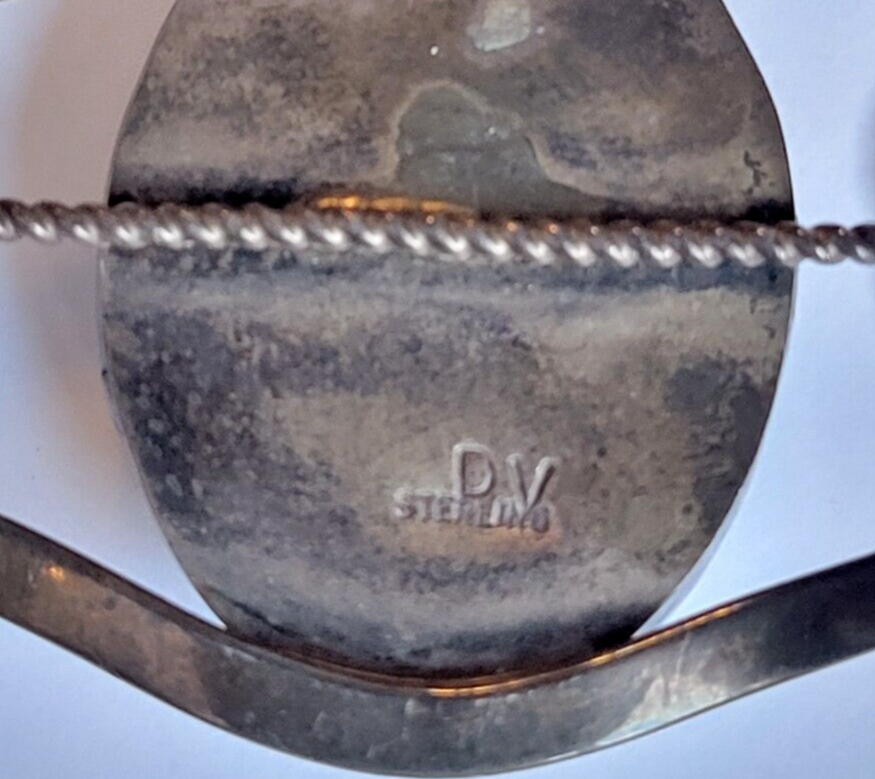 Apache Darrell Victor Sterling Silver Malachite Native American Cuff ...