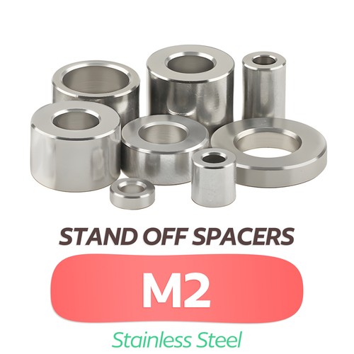 M2 Stainless Steel Spacer 4mm OD Standoff Collar Stand Off Spacers Bush ...
