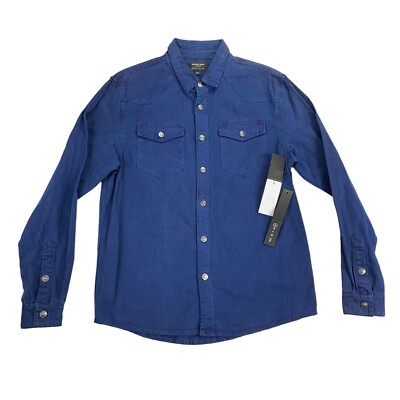 Earnest Sewn Mens Cory Western Long Sleeve Overshirt Button Down Shirt ...