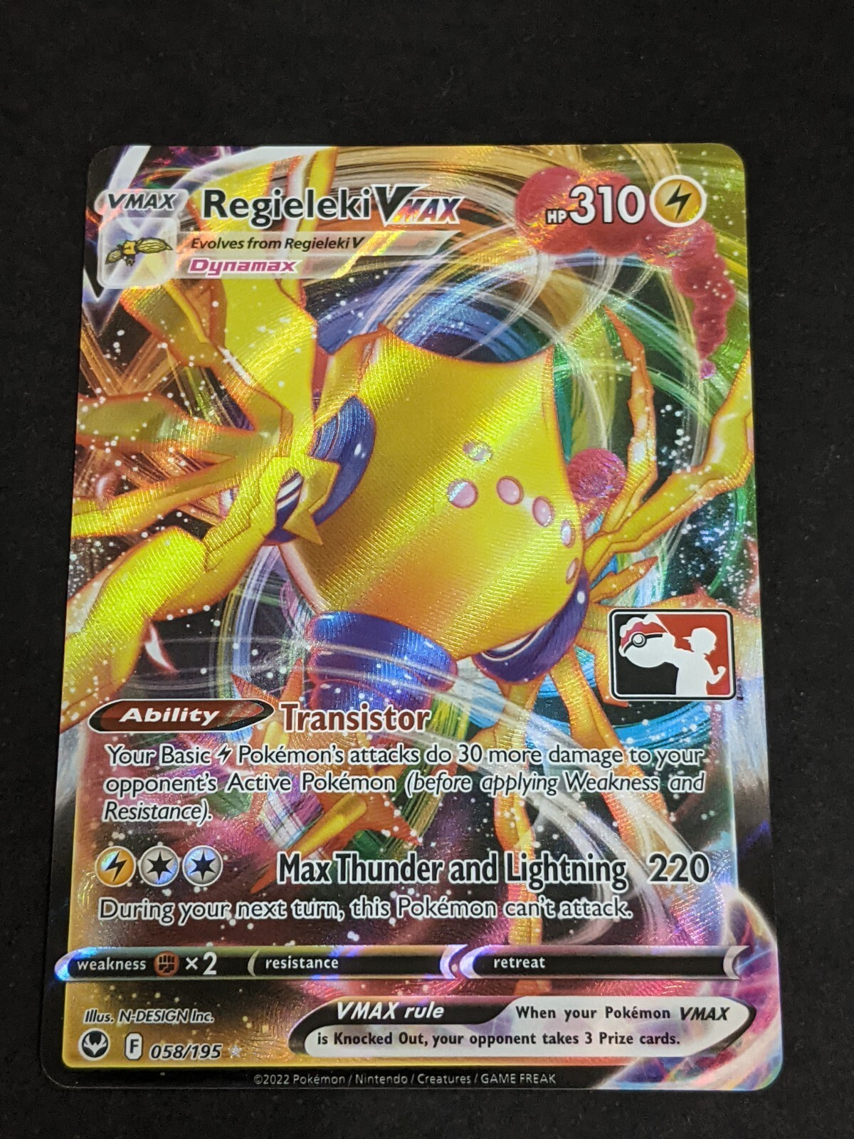 Regieleki VMAX (Stamped) - 058/195 (Prize Pack Series Three) - Near ...