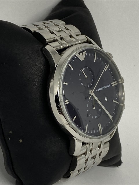 Emporio Armani AR1648 43mm Silver Stainless Steel Case, Silver ...