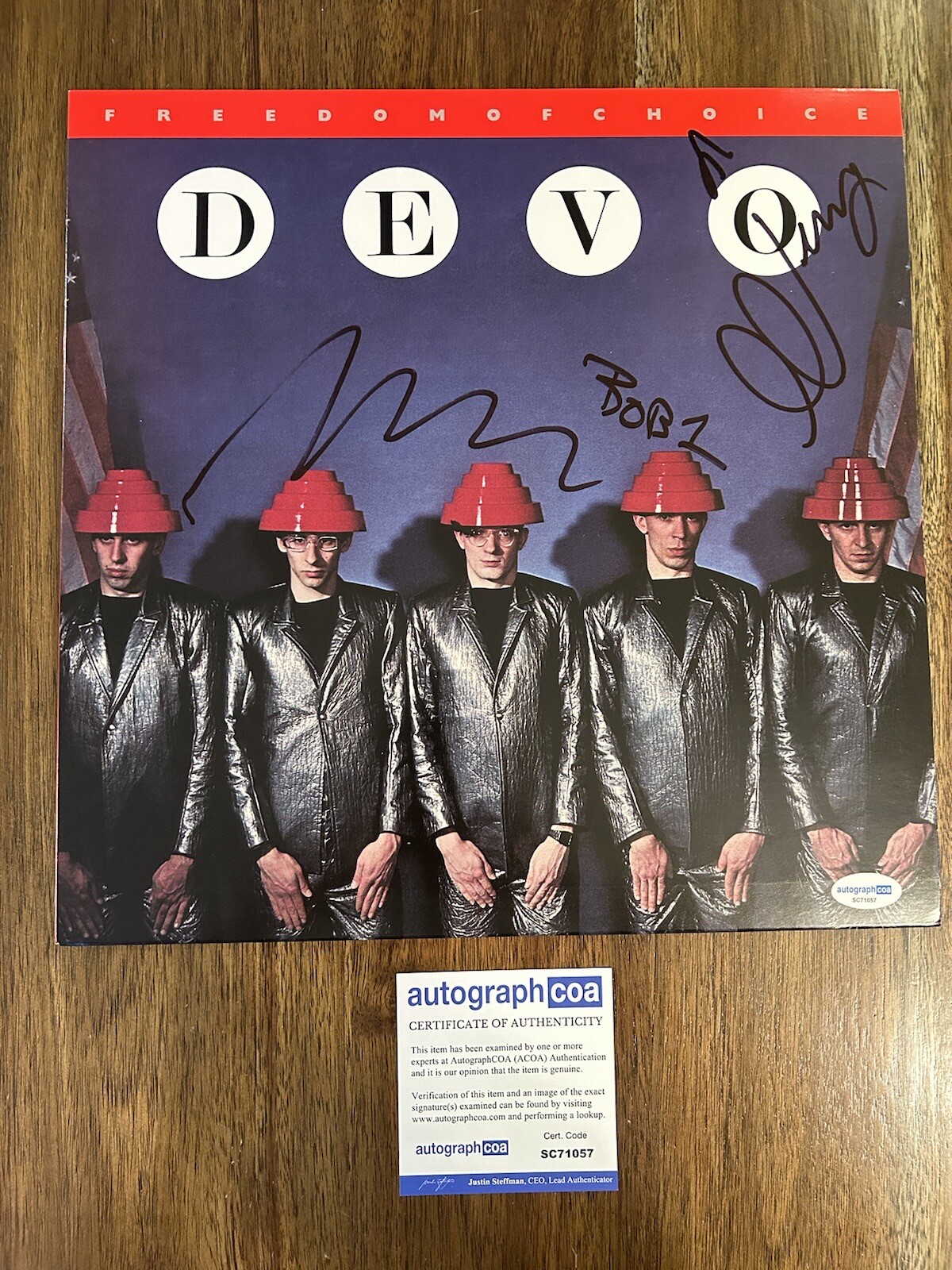 ‘DEVO’ Band ‘Freedom Of Choice’ Signed Vinyl Album LP RARE ACOA 3 ...