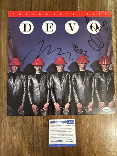 ‘DEVO’ Band ‘Freedom Of Choice’ Signed Vinyl Album LP RARE ACOA 3 ...