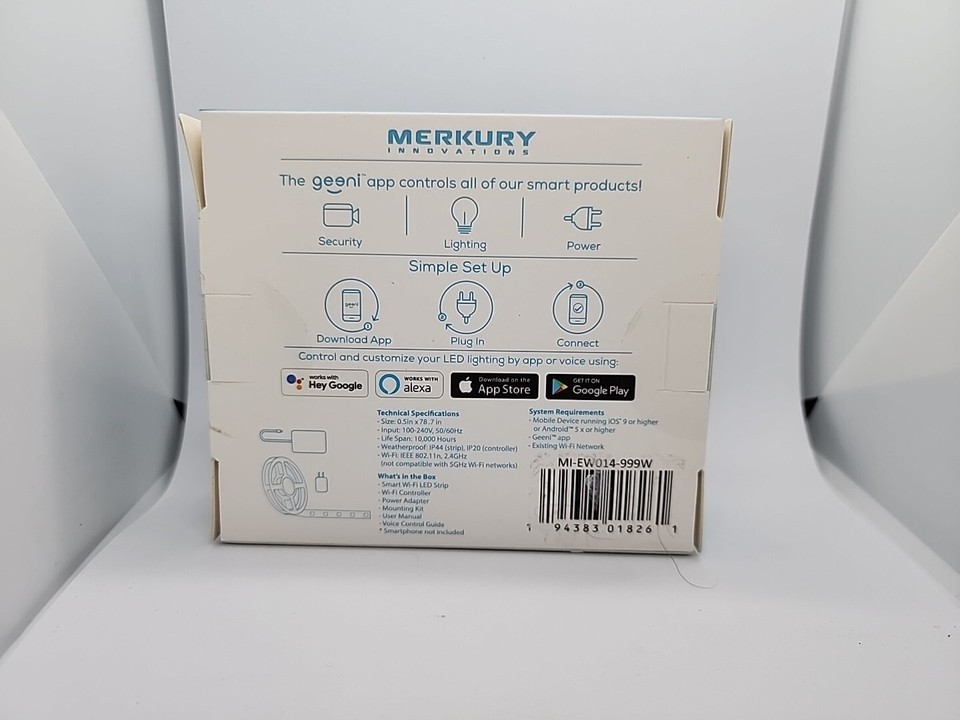 Merkury Innovations Smart Wi-Fi LED Strip Lights, 2M/6.5 FT- BUY MORE ...