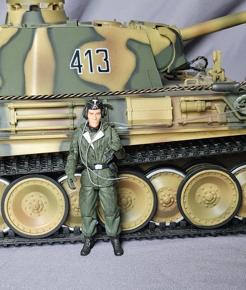 RARE ULTIMATE SOLDIER WWII GERMAN SS PANZER CREWMAN GREEN CAMOUFLAGE 1: ...