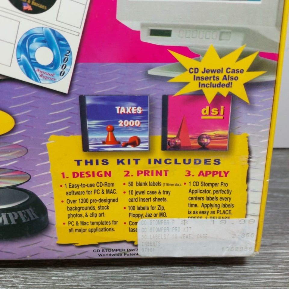 CD Stomper Pro Label Design Applicator System Kit PC Mac Software ...