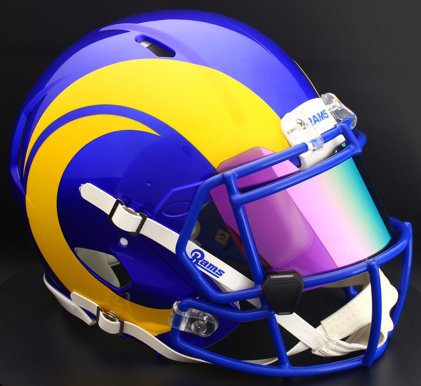 LOS ANGELES RAMS NFL Football Helmet with REVO AMETHYST Visor / Eye ...