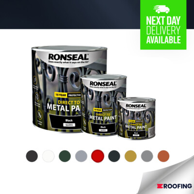 RONSEAL DIRECT TO METAL PAINT - GLOSS - Available In Various Colours ...