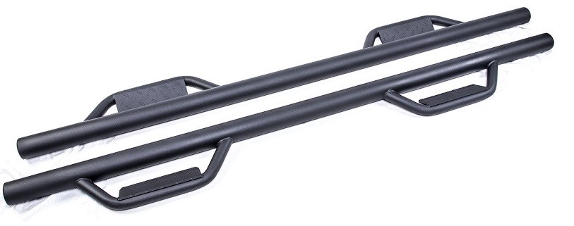 Fit 2019-2025 Chevy Silverado Crew Cab Hoop Side Steps Running Boards ...