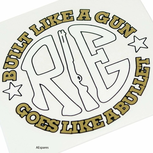 Fits Royal Enfield Built Like A Gun Goes Like A Bullet RE Logo Sticker ...