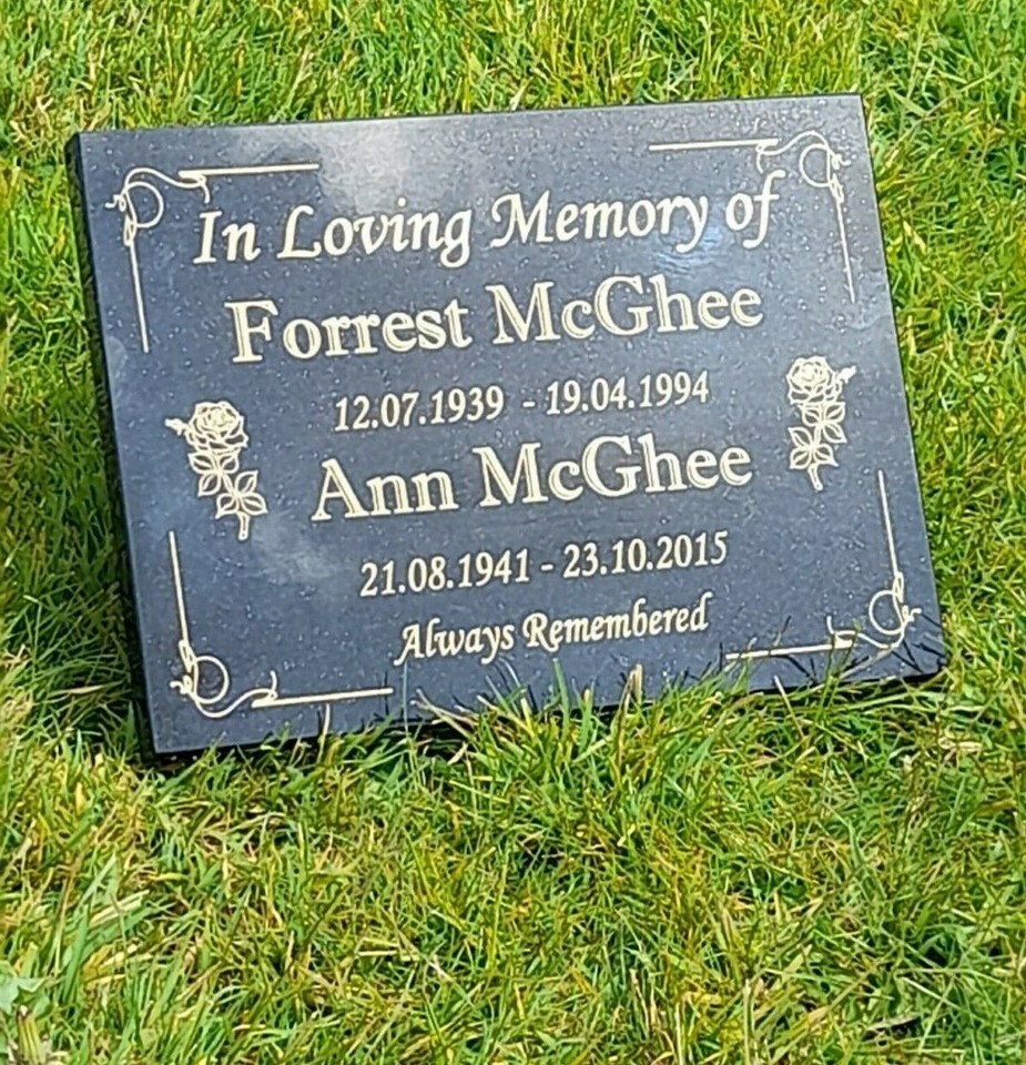 Large Granite Memorial Grave Plaque Engraved Memorial Gravestone ...