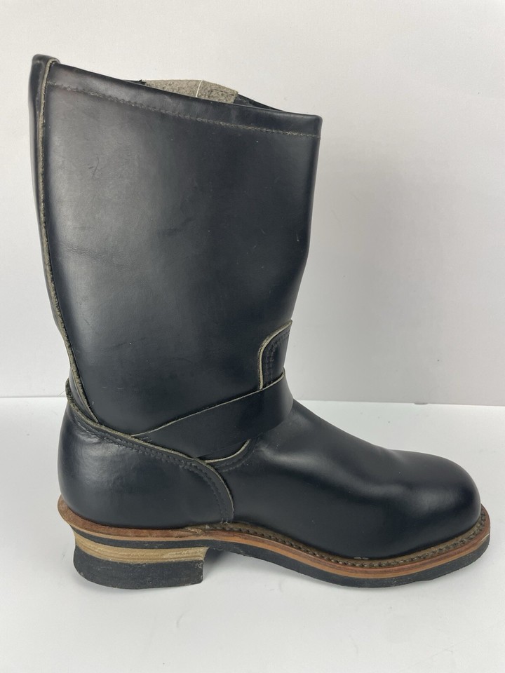 Red Wing 2268 Steel Toe Engineer Black Leather Men's Boots size 7.5 D ...