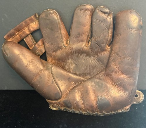 1940'S Vintage GoldSmith Baseball Glove - ElMER RIDDLE GLOVE ...