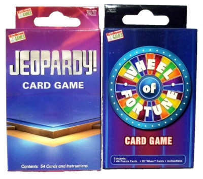 Jeopardy Wheel of Fortune Playing Card Game Set | eBay
