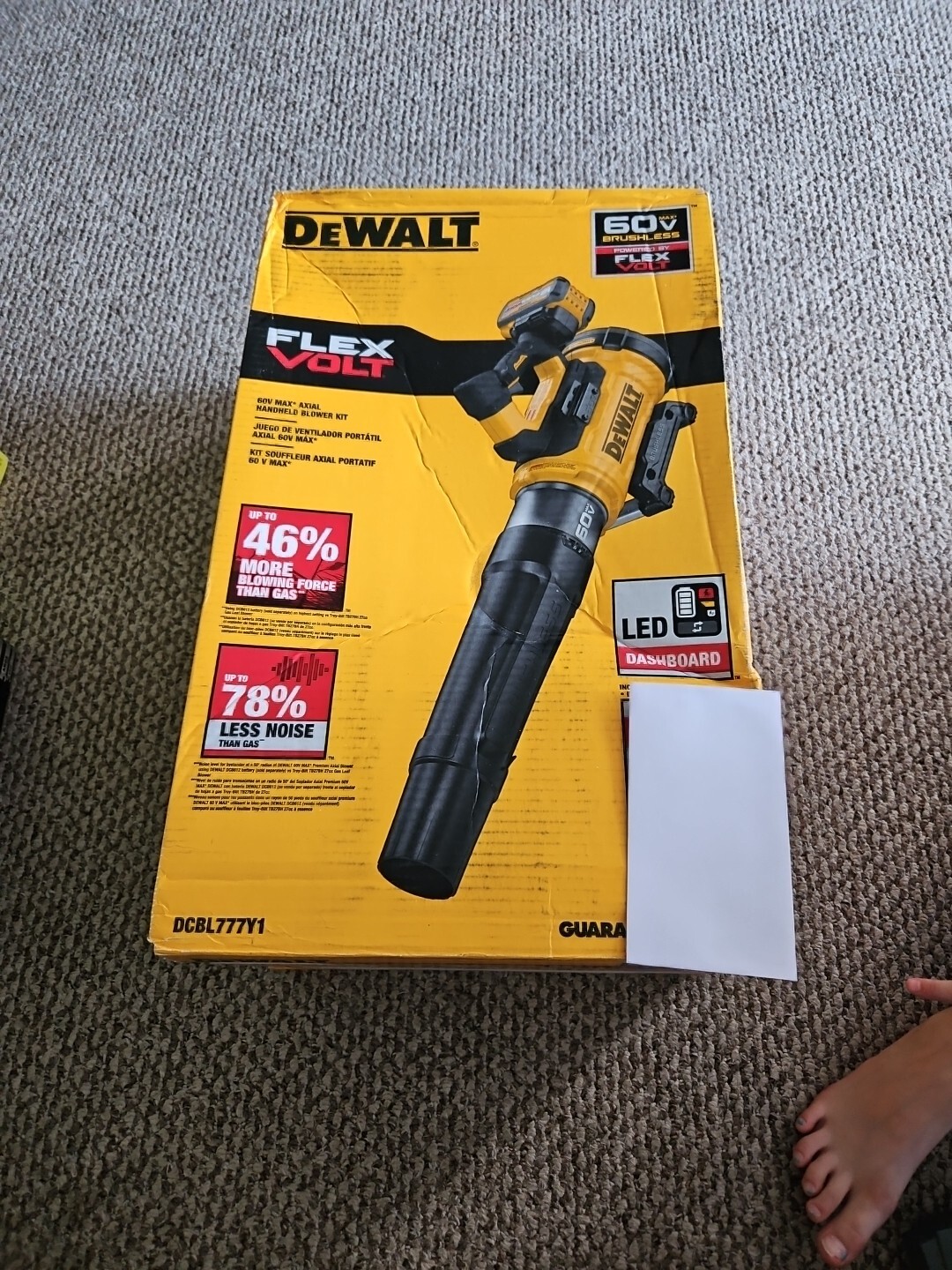 DeWalt DCBL777B 60V MAX Brushless Cordless High Power Blower (TOOL ONLY ...