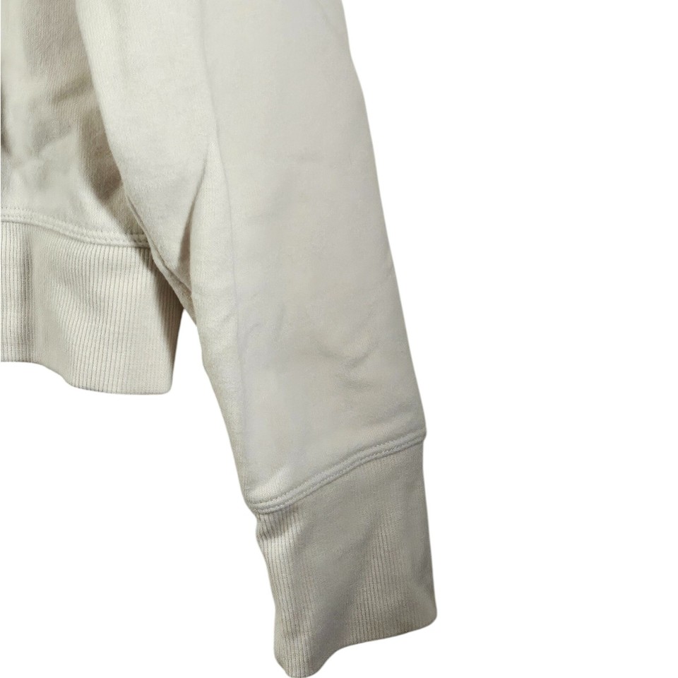 Calvin Klein Performance Cropped Pullover Hoodie Beige Women M Long ...