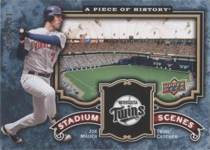 2009 Upper Deck A Piece of History - Stadium Scenes Joe Mauer #SS-JM ...