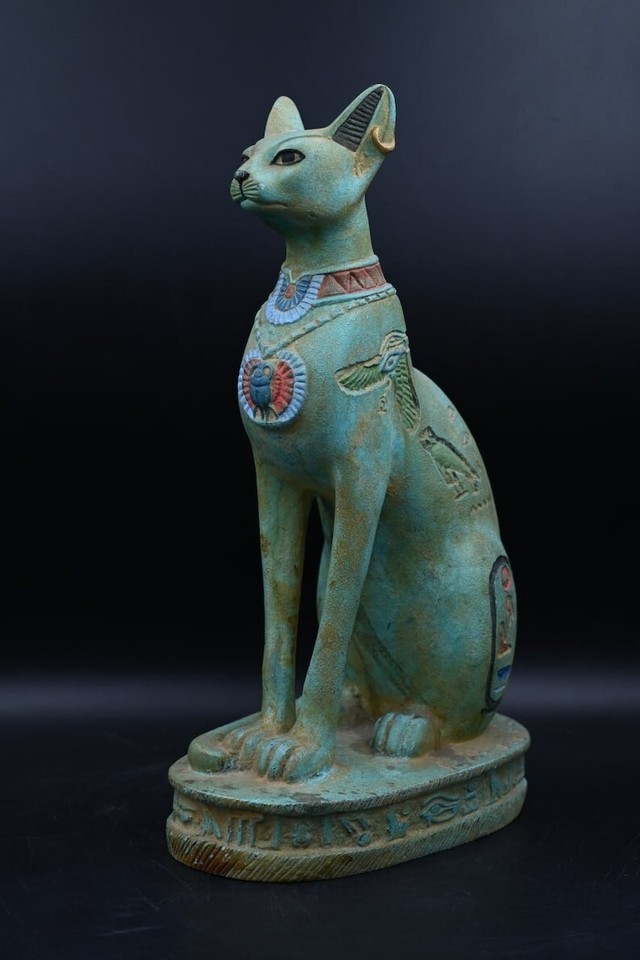 Rare Egyptian Antiques Antique Pharaonic Cat Statue Of Egyptian Goddess ...