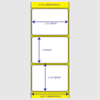12 Thermal Label Rolls, 1" core,perf,2"/2.75"/3"/3.5"(wide) x 2"(high ...