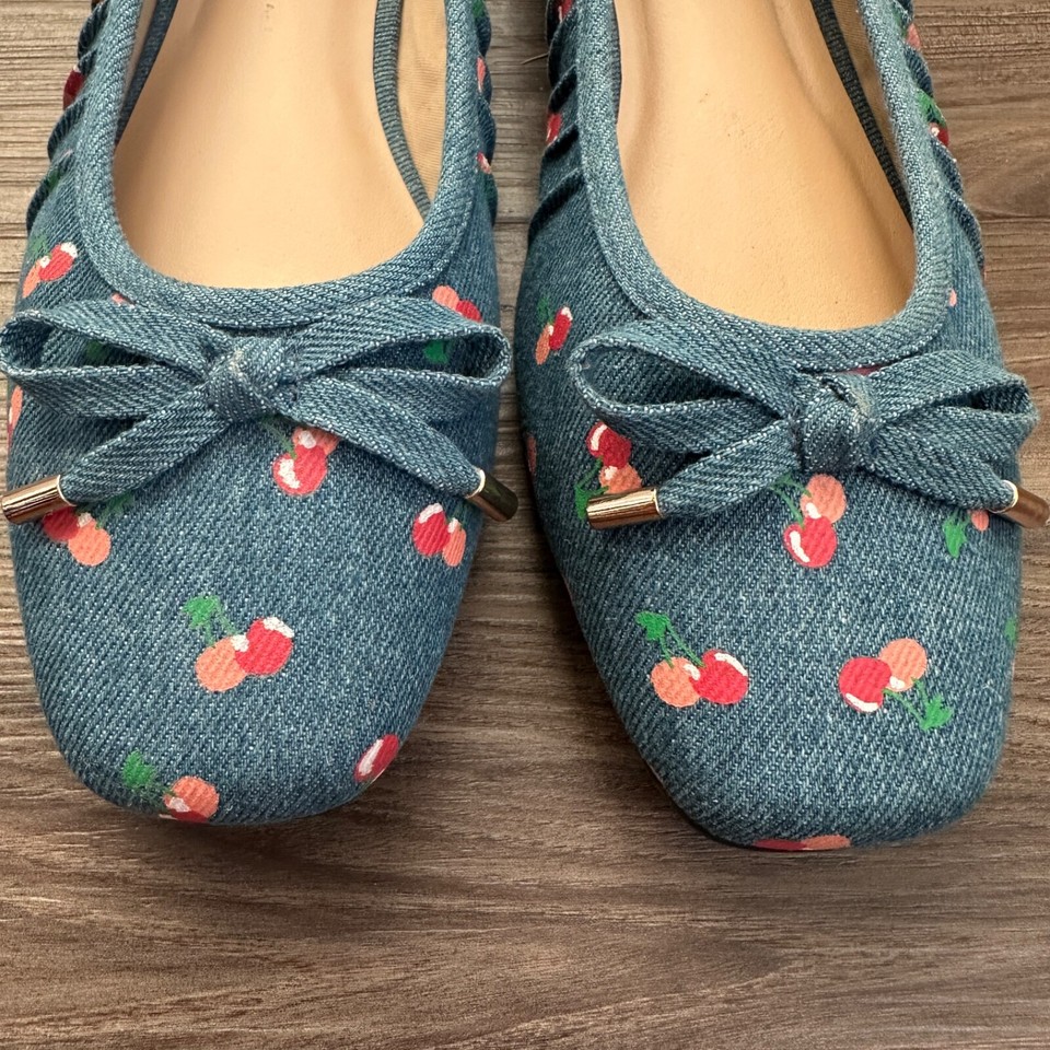 Cato Flats Shoes Womens Size 10 M Slip-on Floral Denim | eBay