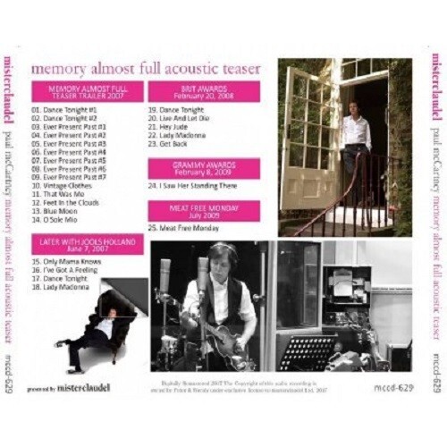 PAUL McCARTNEY / MEMORY ALMOST FULL ACOUSTIC TEASER (CD) | eBay