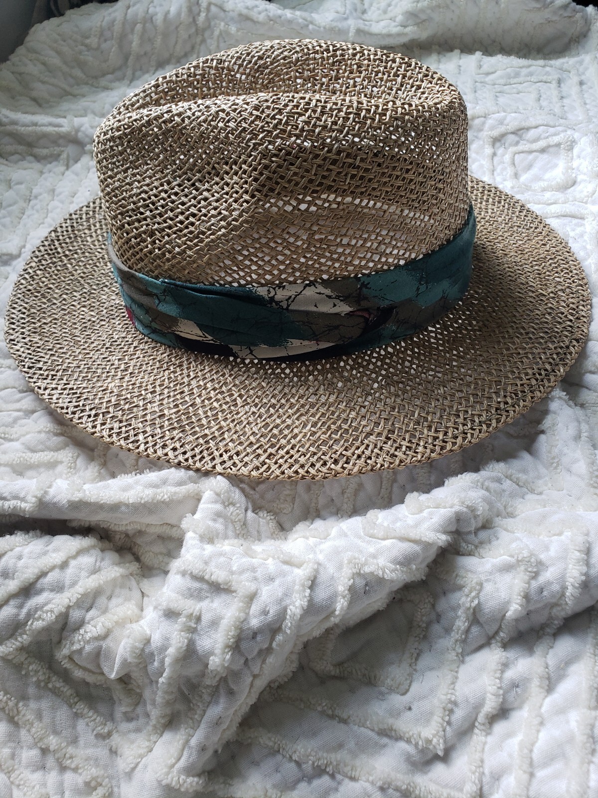 Mens Arlin Straw Hat Fedora Multicolor Band Breathable Beige Natural L ...