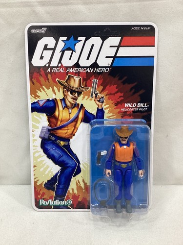 NEW 2024 Reaction Super 7 GI Joe Wild Bill Pilot Cartoon Figure MOC ...