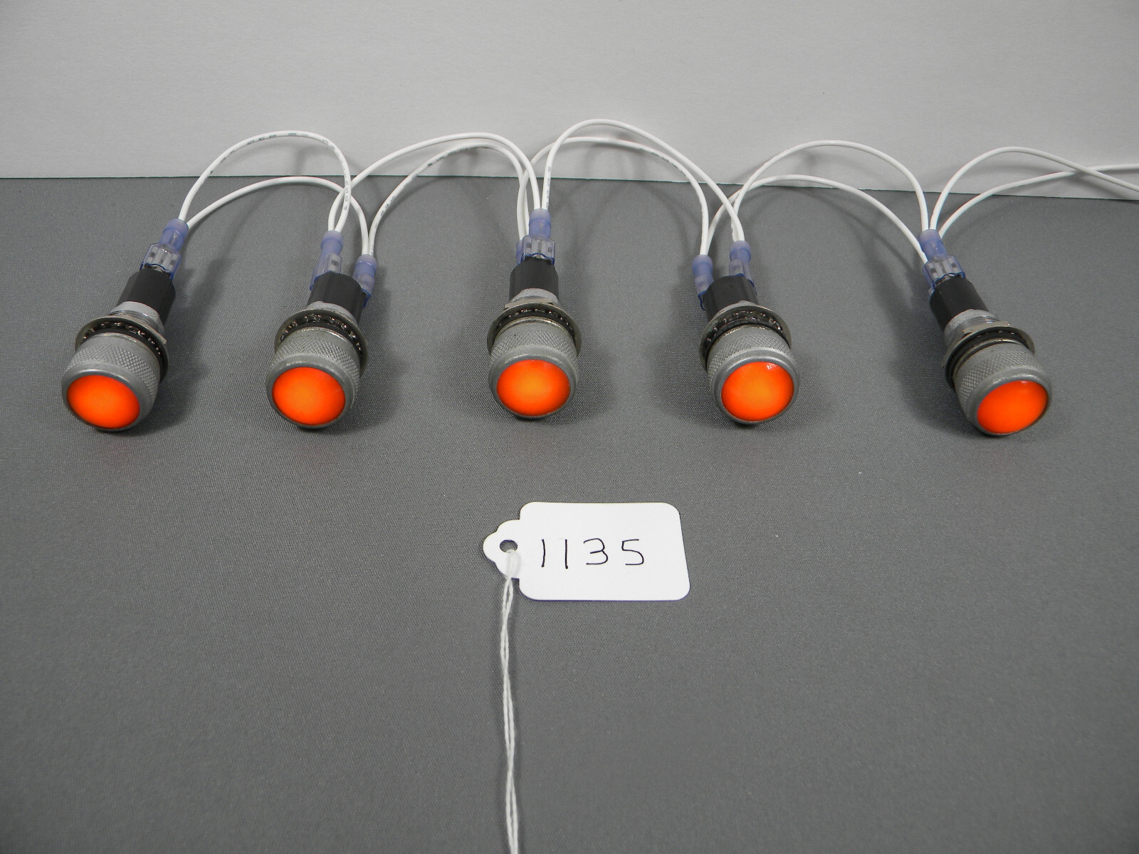 5 DIALCO Mini Bayonet Style Pilot Lamp Sockets w/yellow Lens 125V ...