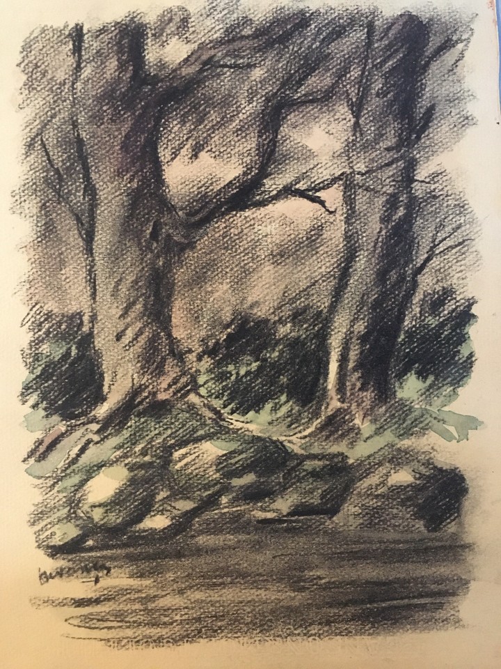 Lot 10 Drawing Painting Charcoal By Hal Hermanson Canada Inuit Hunter ...