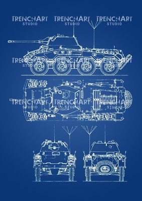 SdKfz 234 Puma Patent Print german Special Purpose Vehicle WWII WW2 ...