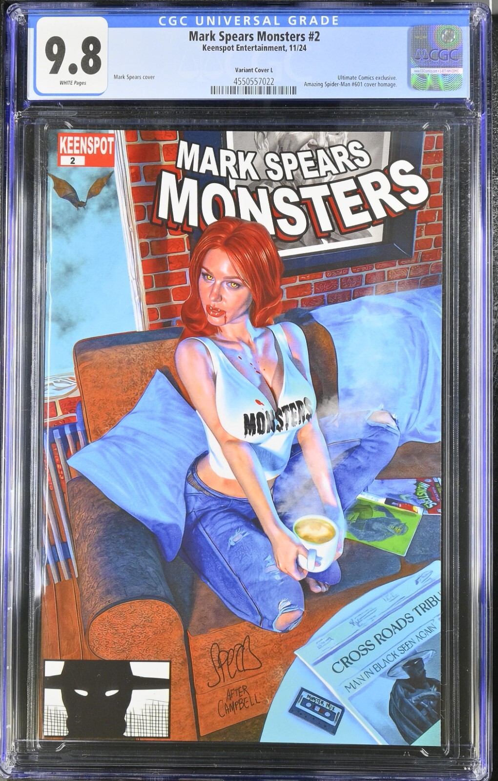Mark Spears Monsters #2 ASM 601 Homage 1st Print CGC 9.8 LIMITED 500 In ...