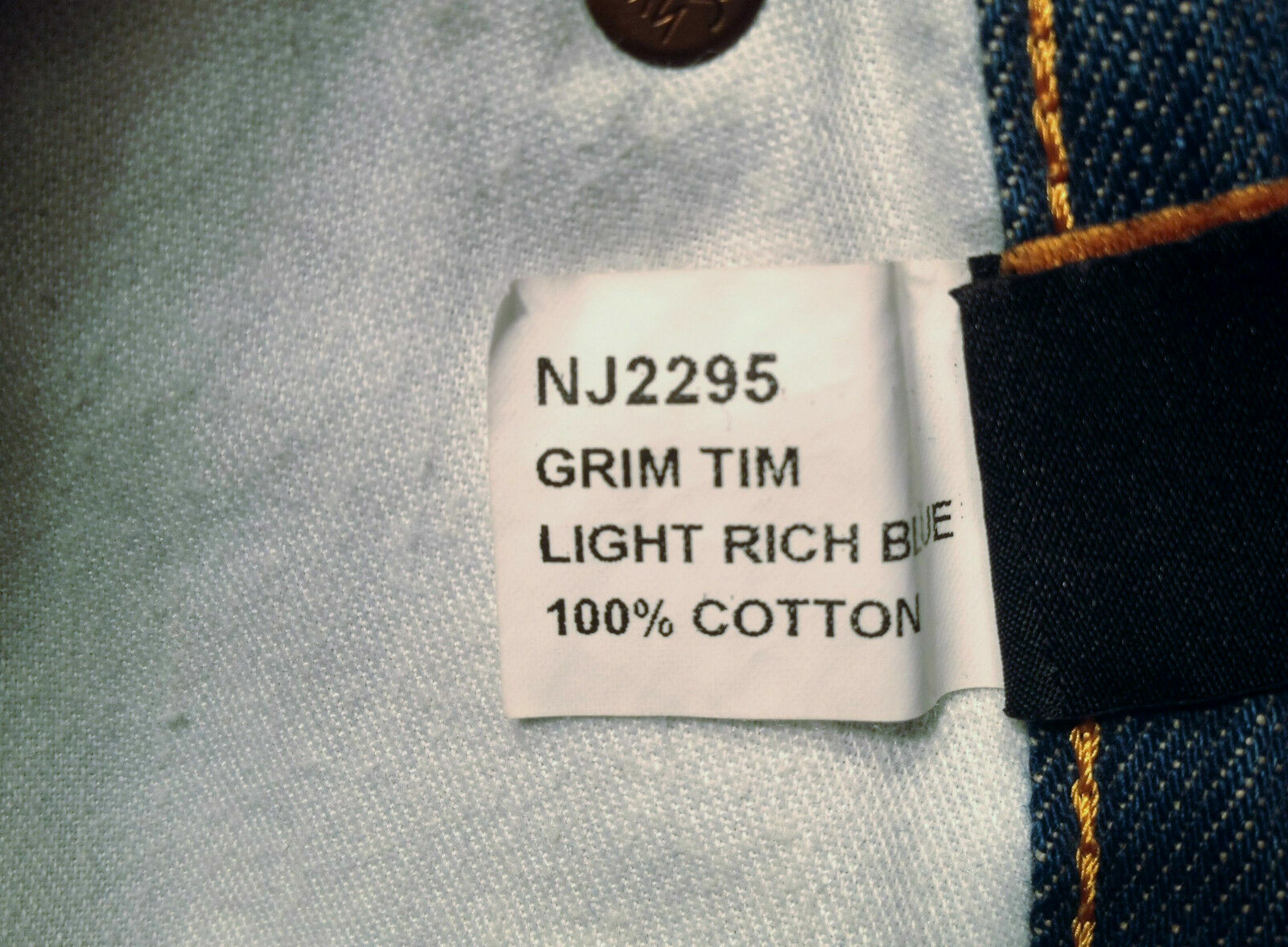 .NUDIE 'GRIM TIM LIGHT RICH BLUE' Jeans Size W27 L32 | eBay