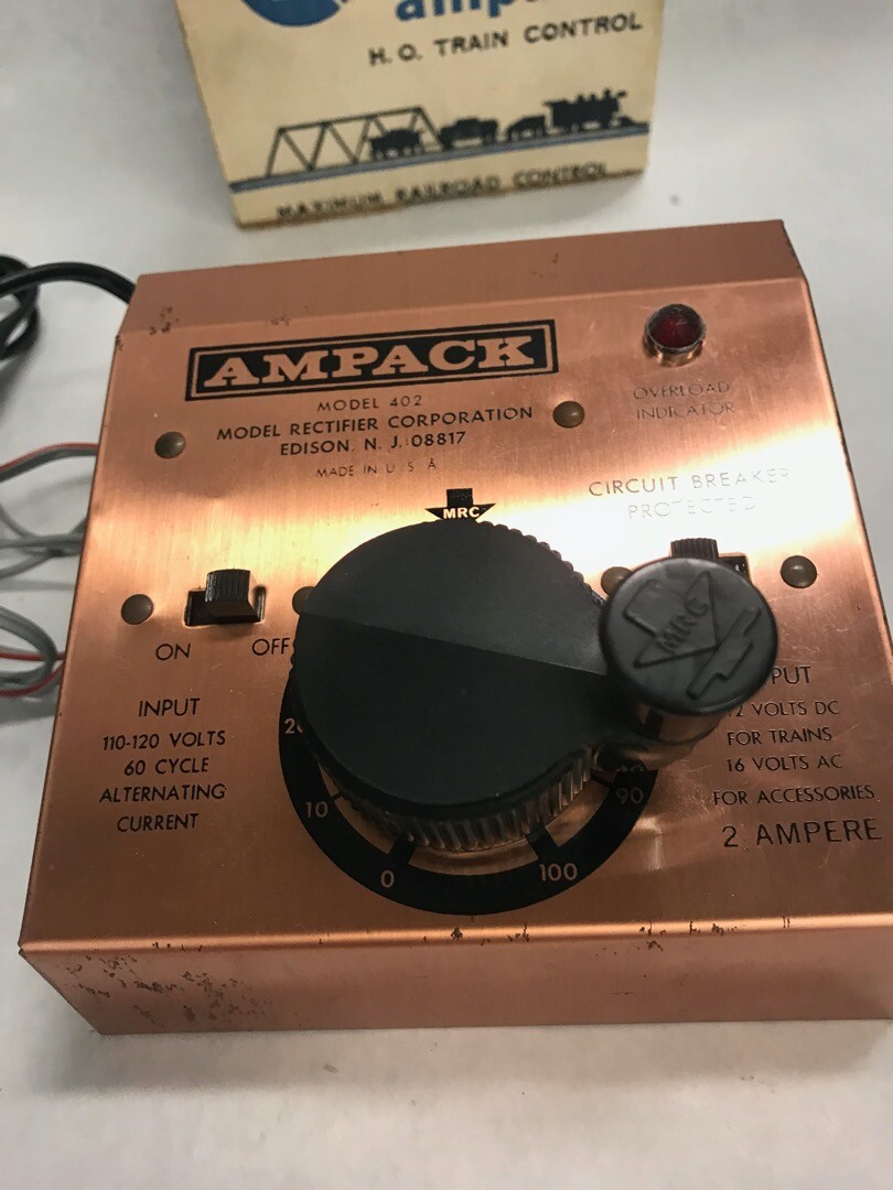 Vintage 2 amp AMPACK model rectifier co HO train control circuit ...