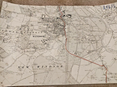 Original 1899 OS Map Sheet 164 Berkshire New Windsor Clewer Without ...